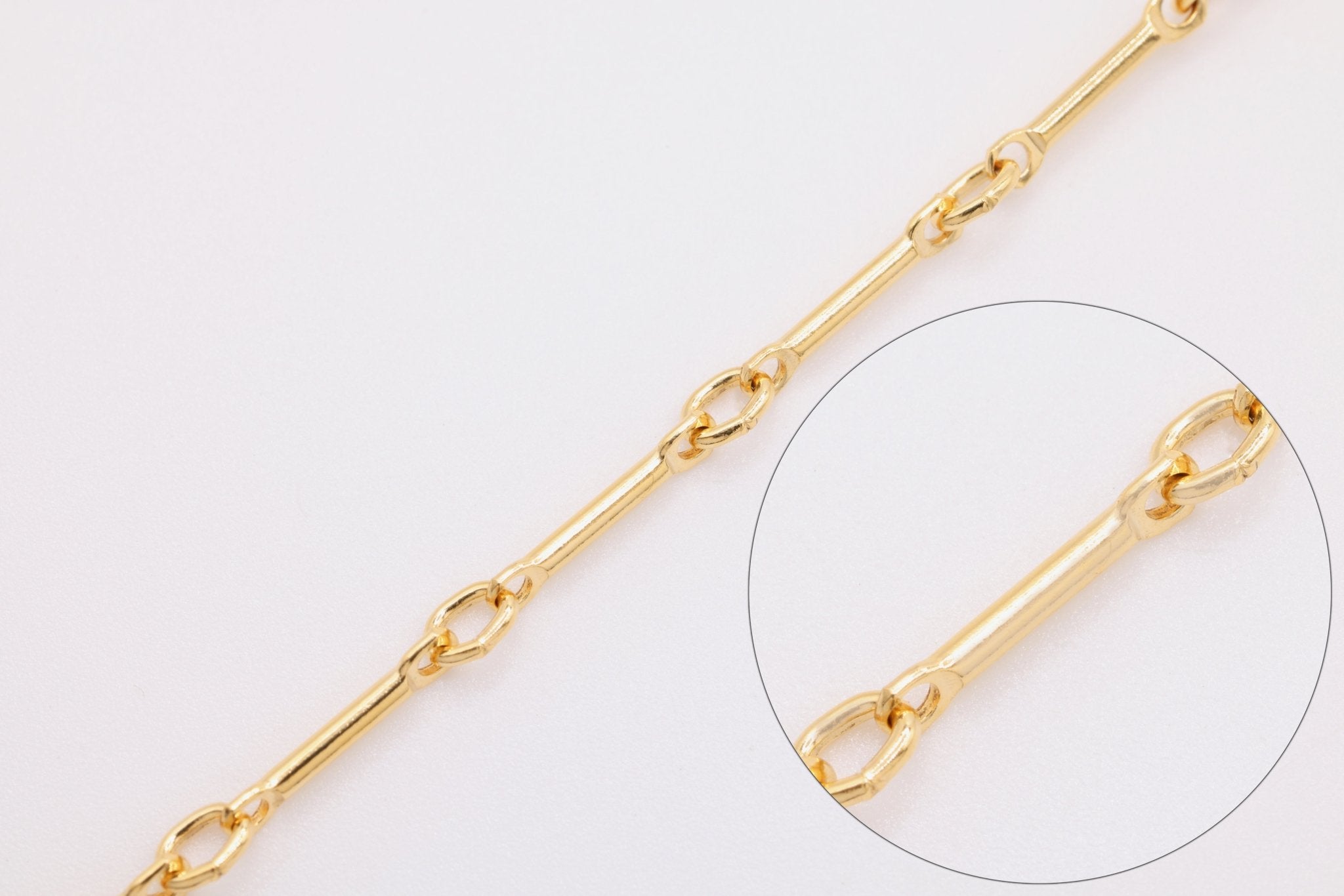 1mm x 8mm Bar Link Chain, 14/20 Gold-Filled, Wholesale, Pay Per Inch,