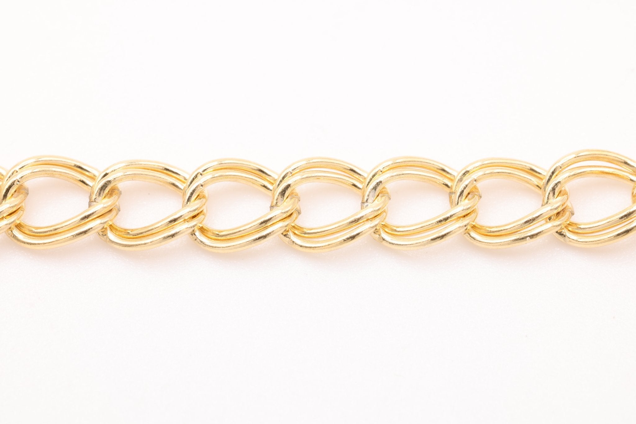 4mm x 5mm Parallel Curb Chain, Gold-Filled, Double Parallel Chain, Bul