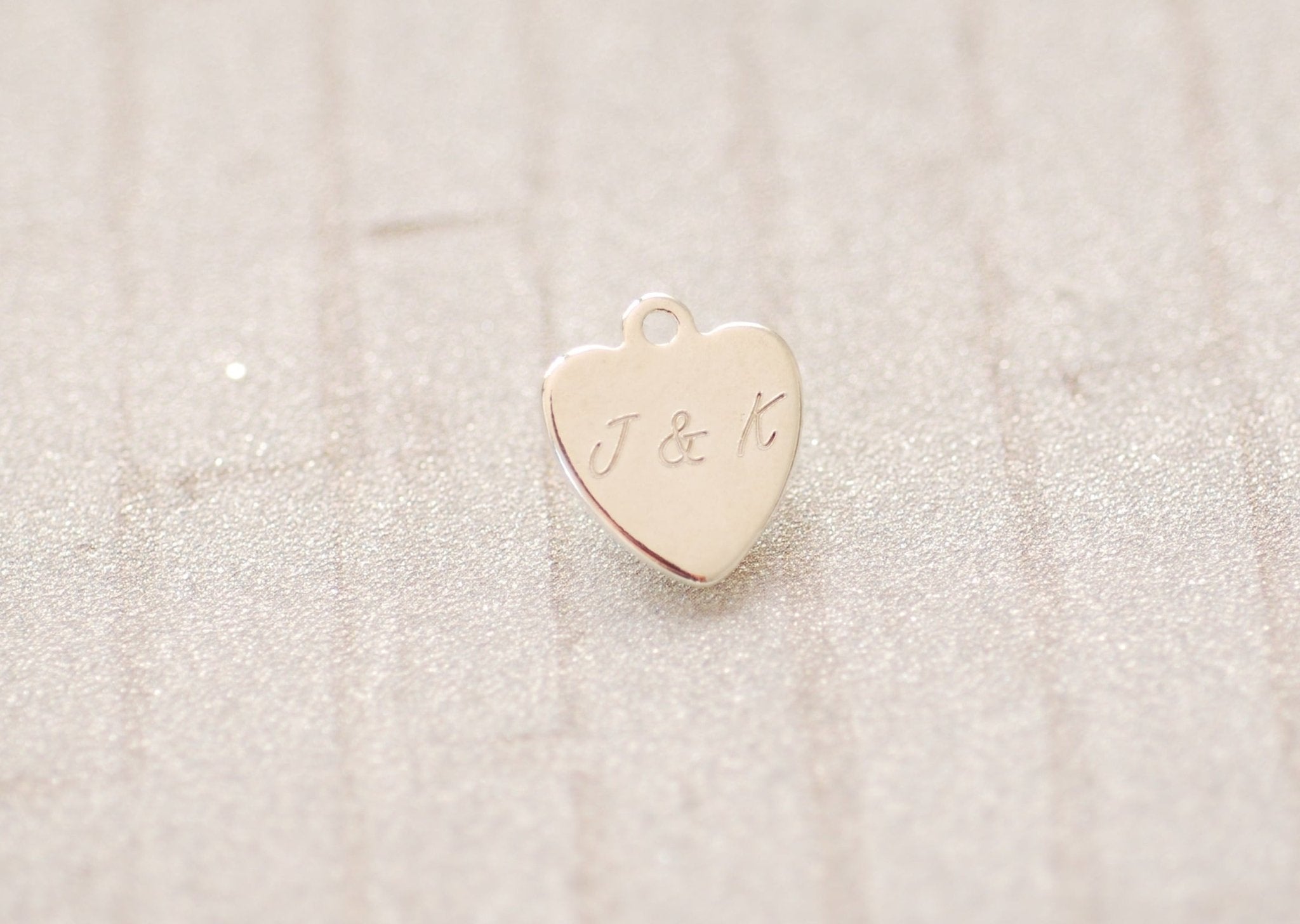 Custom Engraving | 925 Sterling Silver Personalized Heart Love Charm