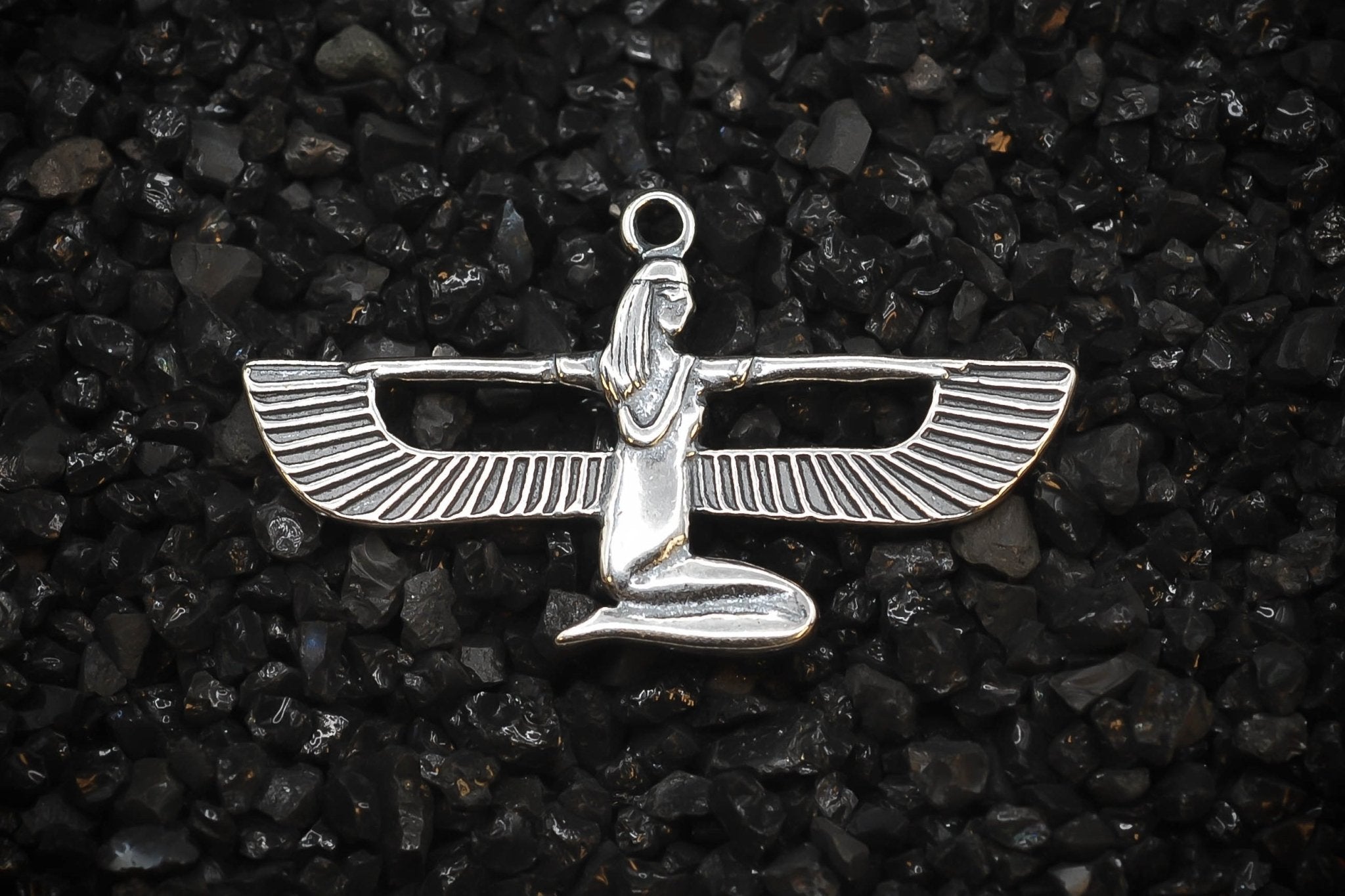 Isis Nut Winged Goddess of the Sky Ancient Egyptian Charm | 925 Sterli
