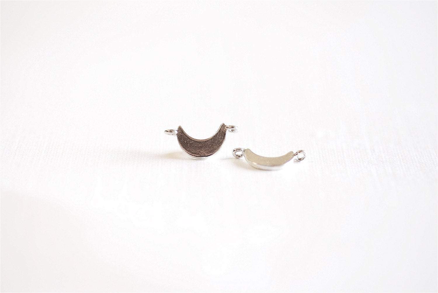 Wholesale Charms - Sterling Silver Crescent Moon Connector Charm- 925 ...