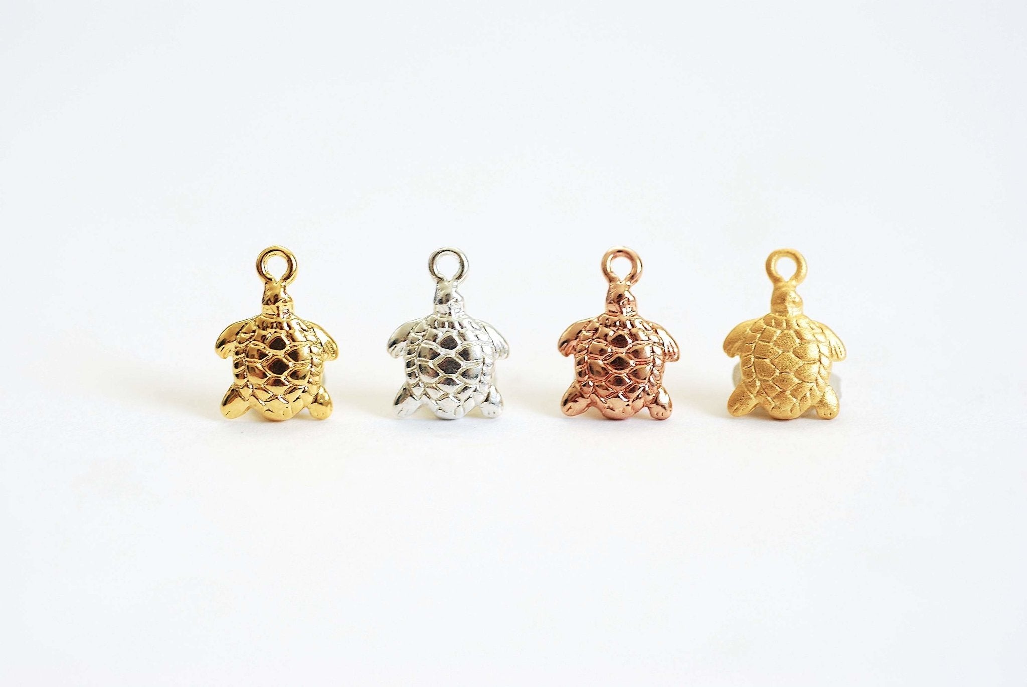 Wholesale Charms - Vermeil Gold Turtle Charm- 22k Gold Plated over ...