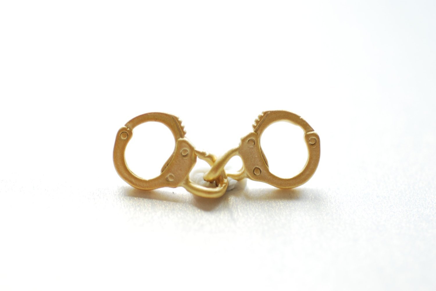 Vermeil Matte Gold Handcuffs, 18k gold plated over Sterling Silver, ha